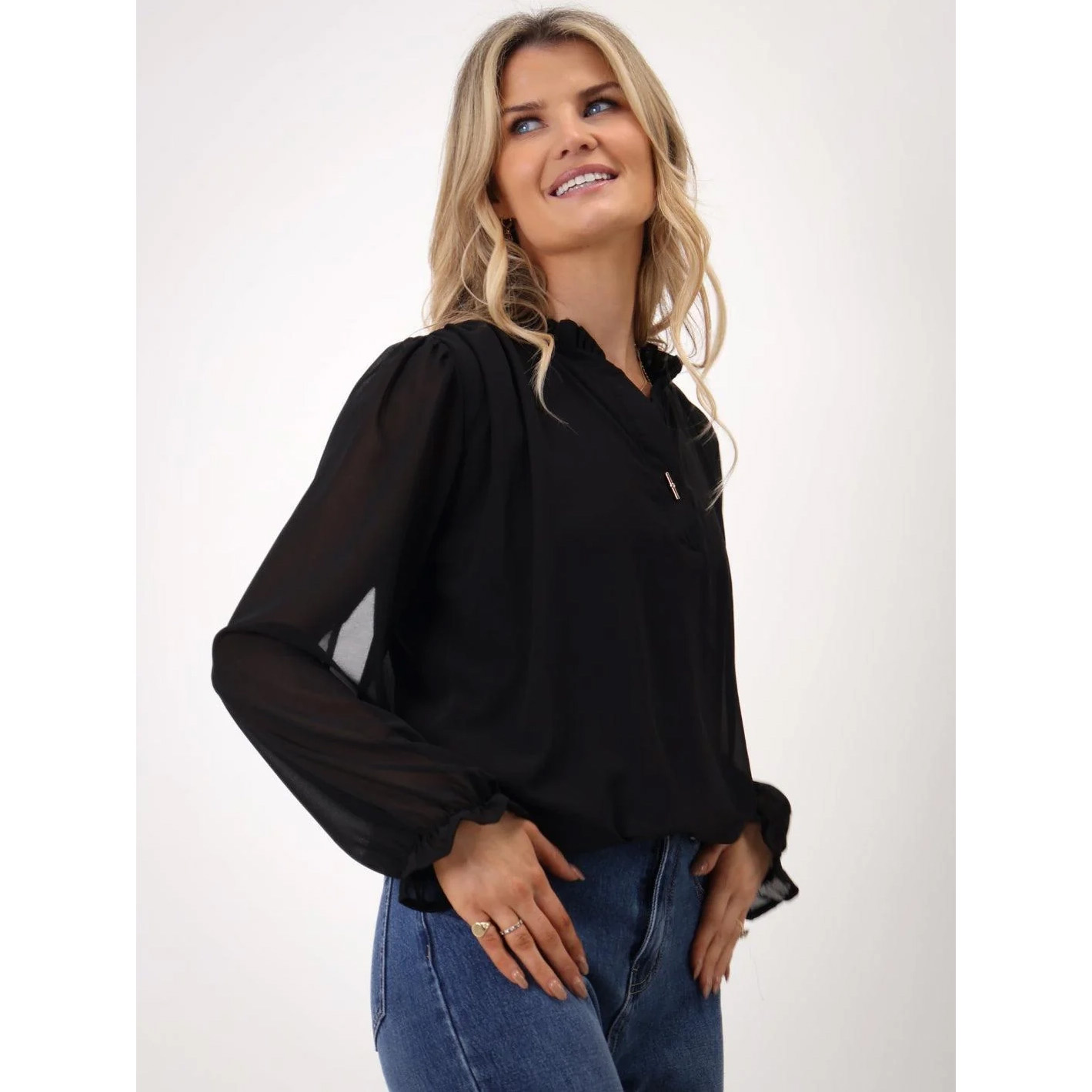 Kate & Pippa Black Fia Top - Magees Fashion Shop